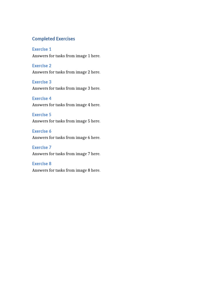Completed Exercises | PDF