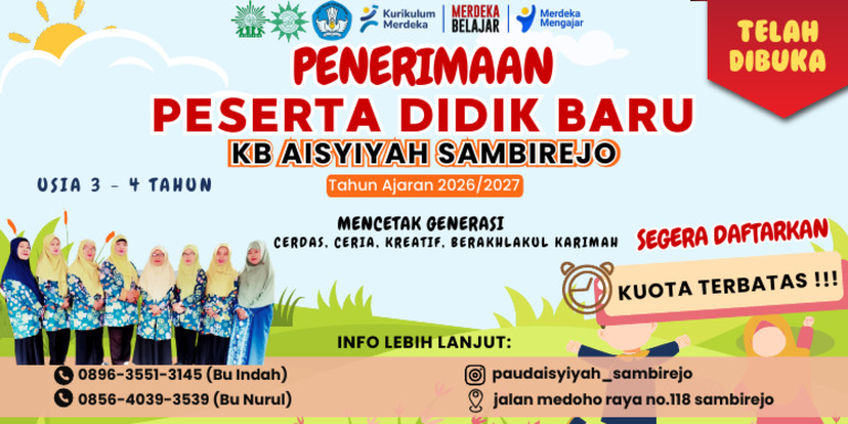 PPDB Paud Aisyiyah Sambirejo Fix | PDF