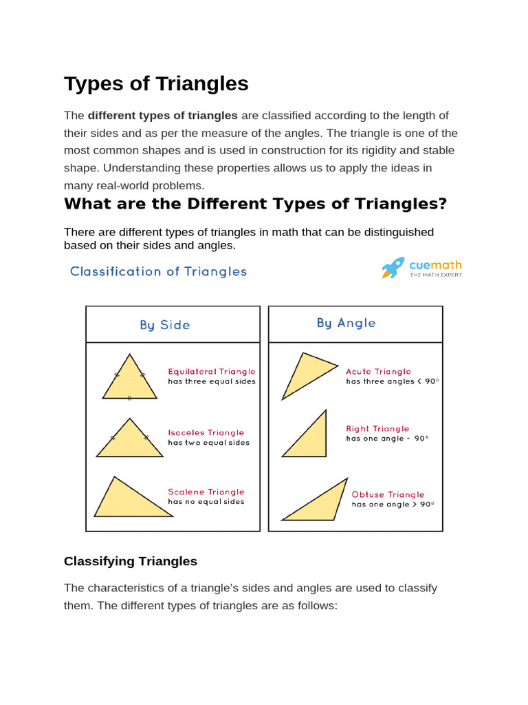Maths Project-Classification of Triangles Based On Sides and Angles ...