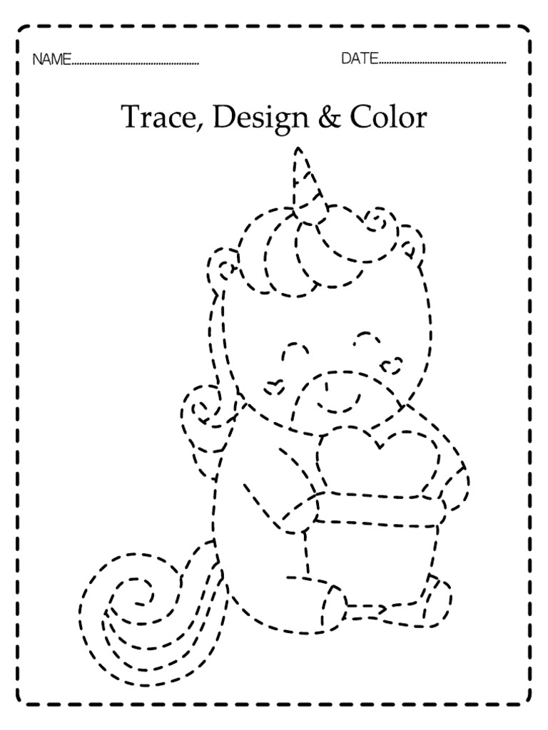 Unicorn Tracing Book | PDF