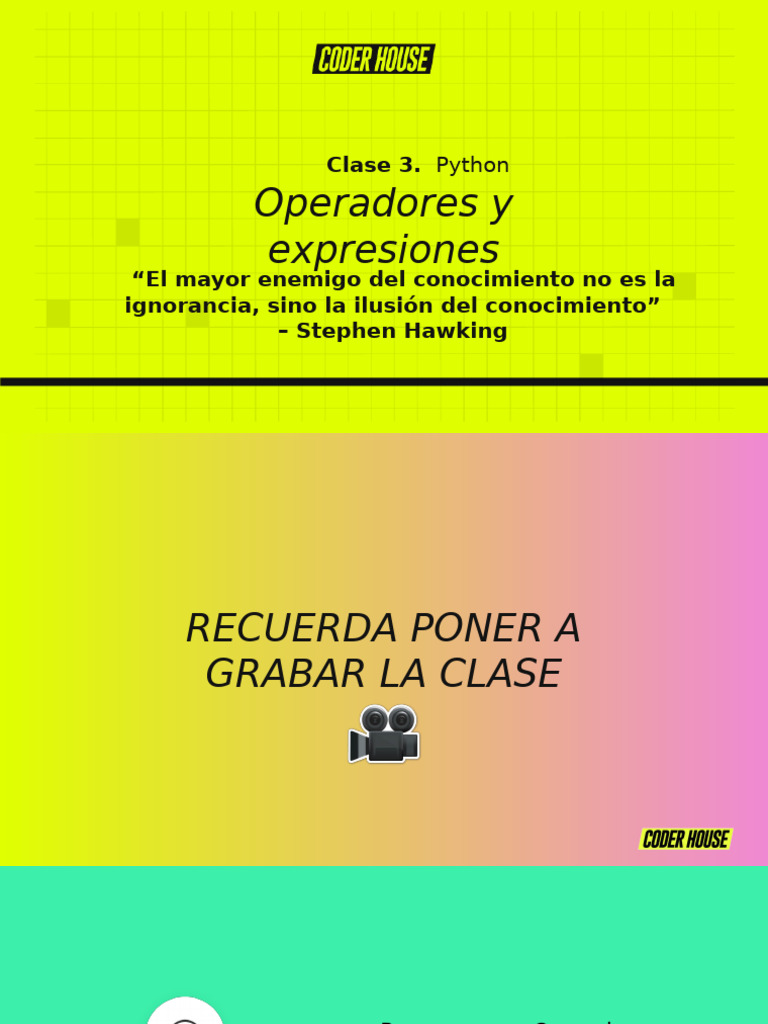 Clase 3 - Operadores y Expresiones | PDF | Python (lenguaje de programación) | Multiplicación