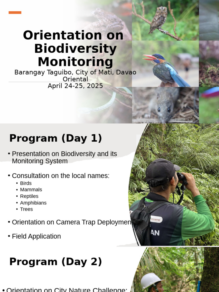 Biodiversity Monitoring Orientation Guide | PDF | Biodiversity | Birds