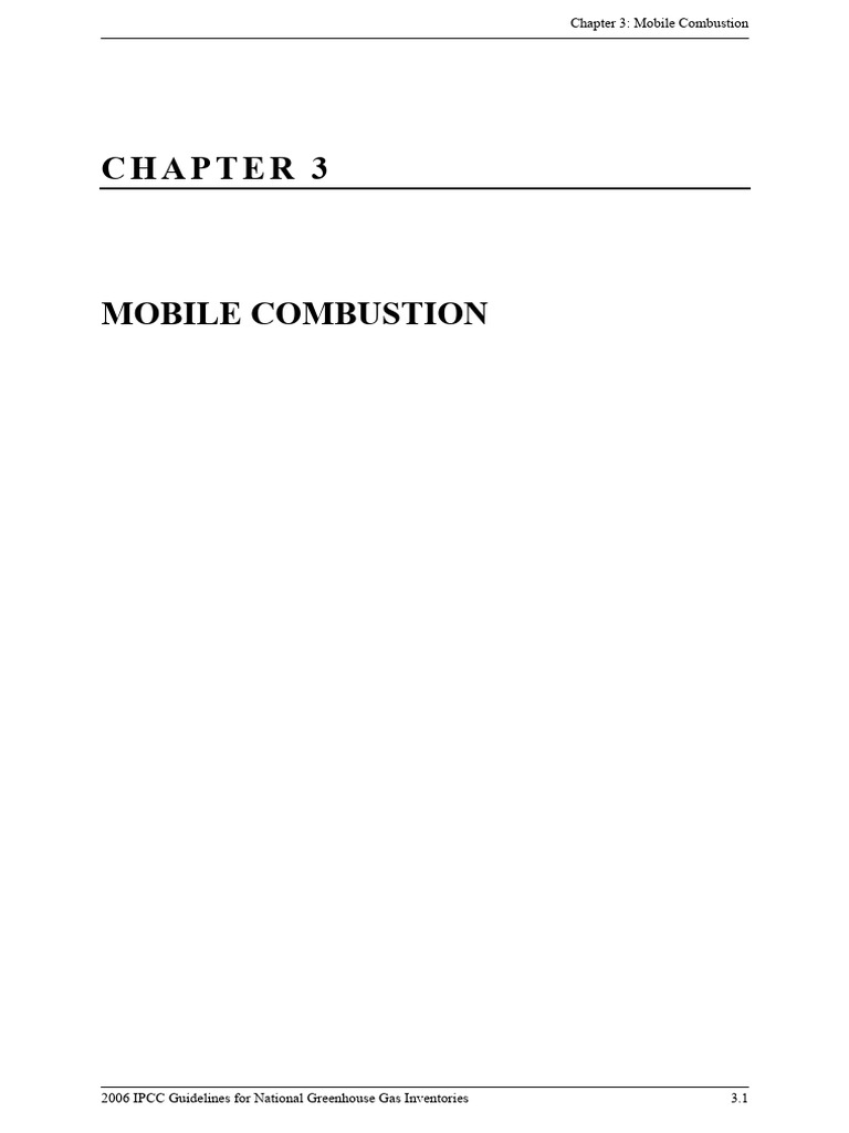 V2 3 Ch3 Mobile Combustion | PDF | Emission Intensity | Exhaust Gas