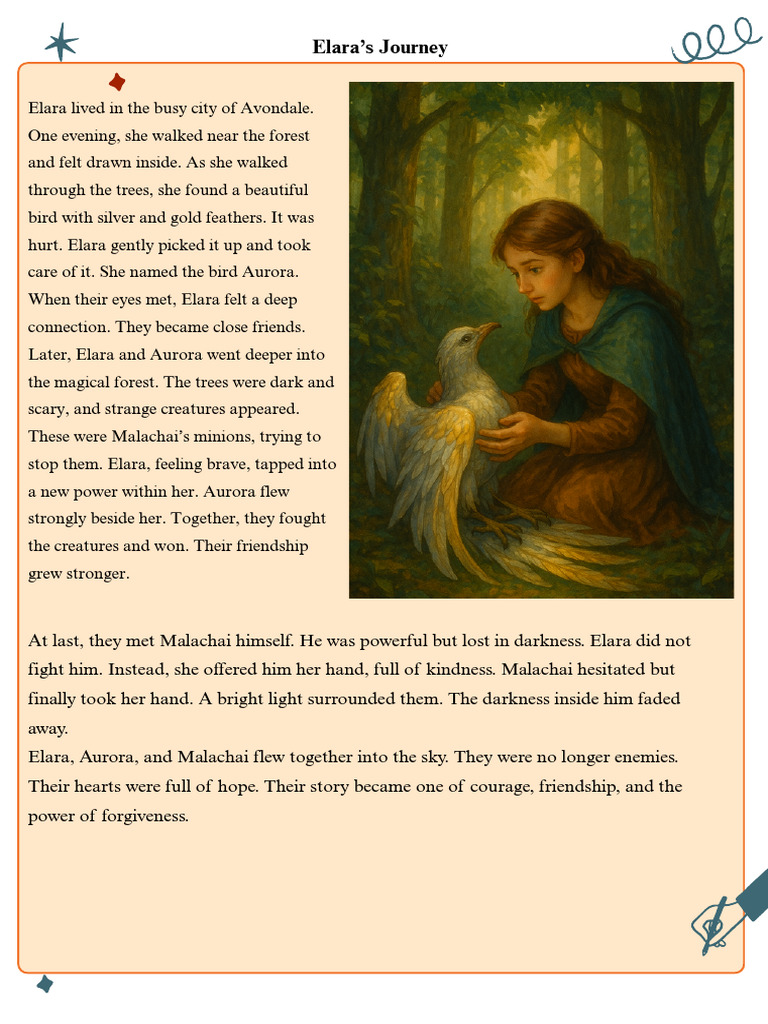 Short Story Elara's Journey | PDF