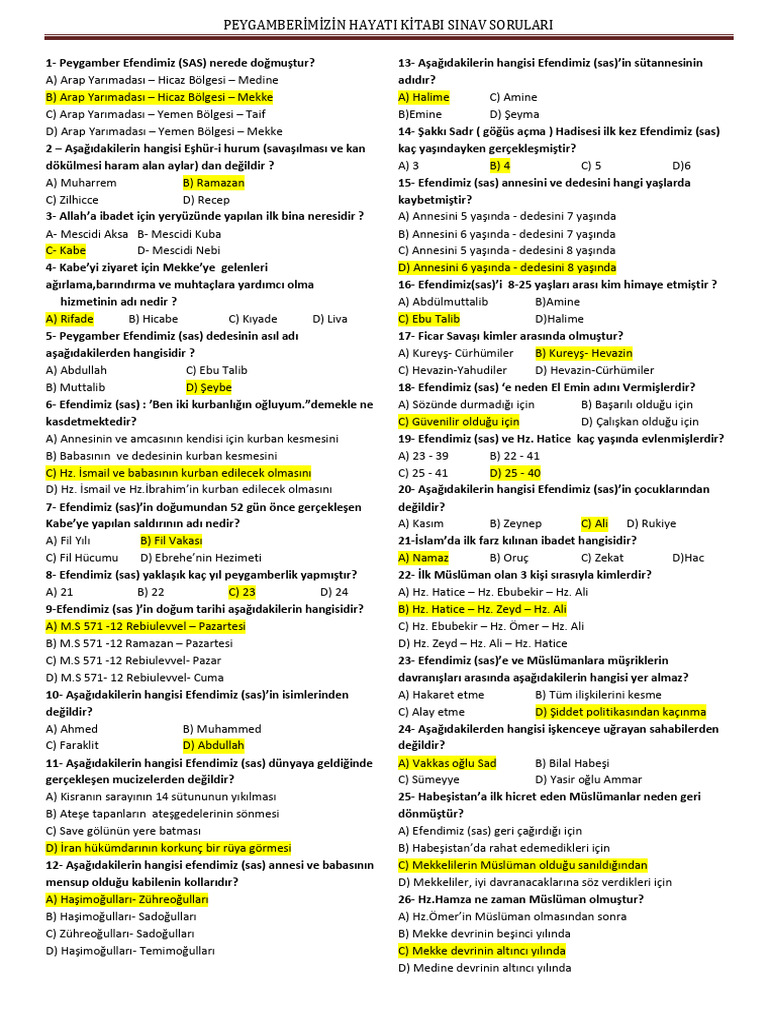 Peygamberimizin Hayatı | PDF