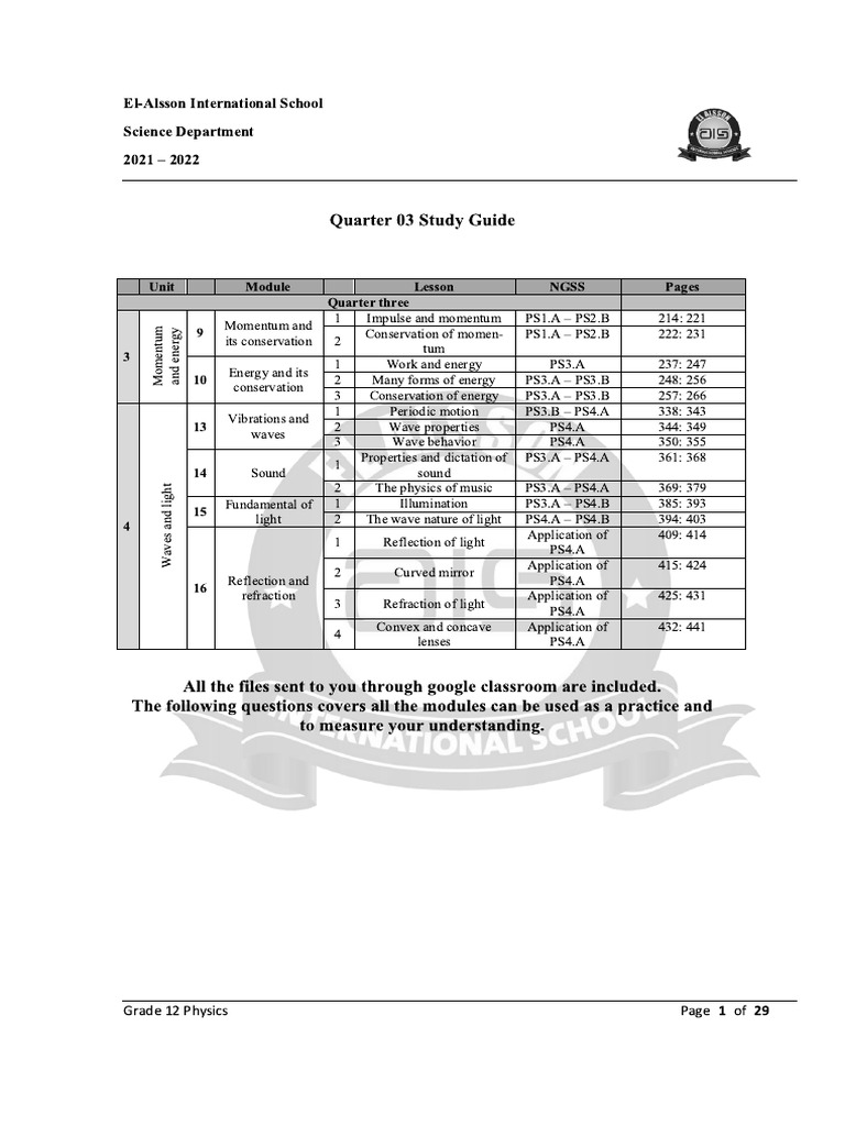 Grade12 Physics RevisionPack StudentEdition | PDF
