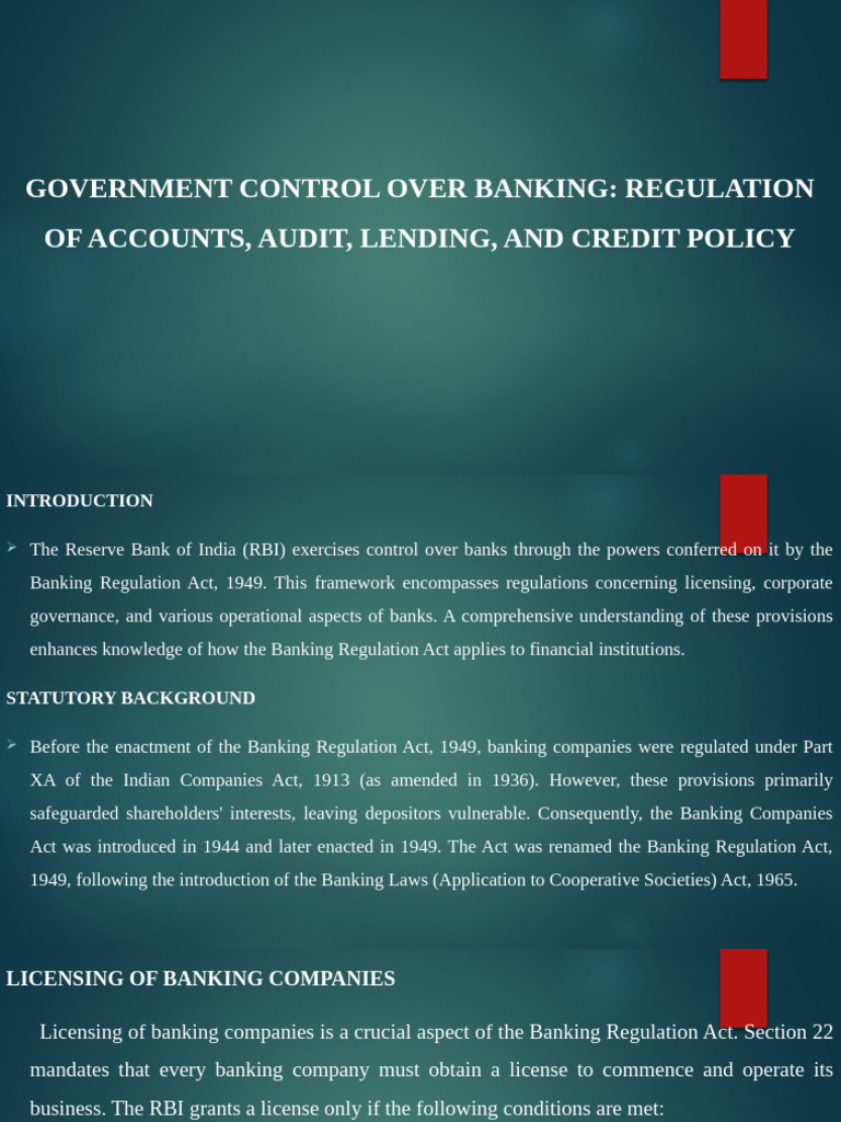Government Control in Indian Banking | PDF | Reserve Bank Of India | Banks