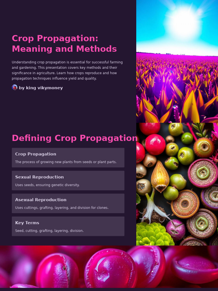 Crop Propagation Meaning and Methods | PDF | Grafting | Seed