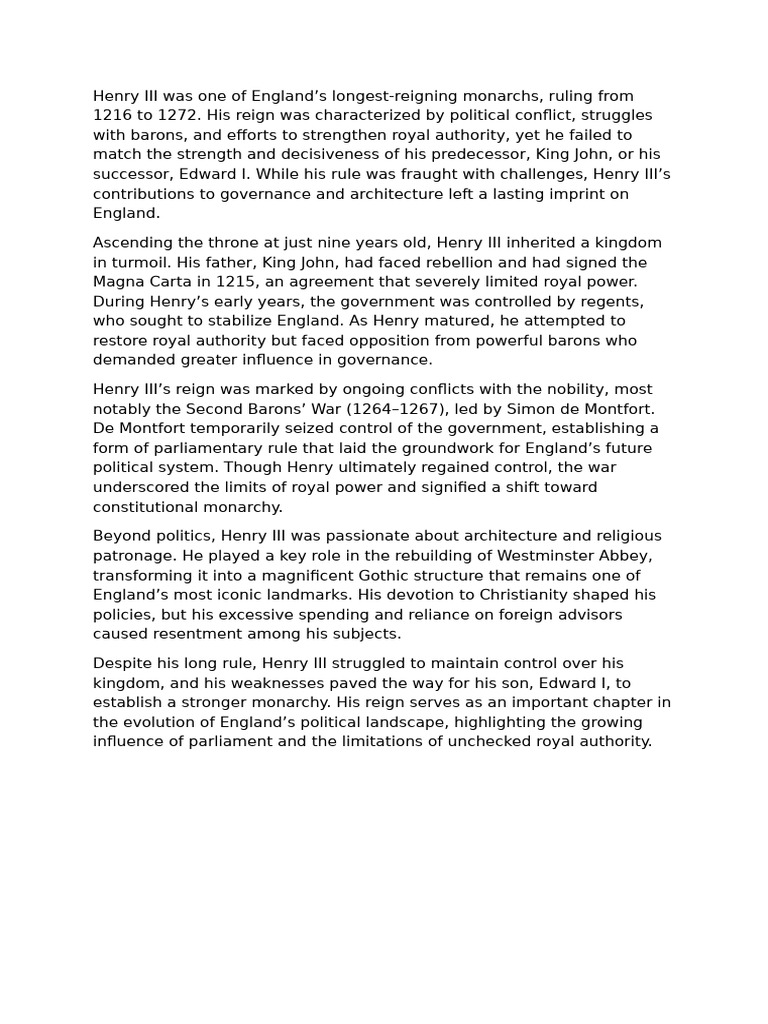 Henry III | PDF