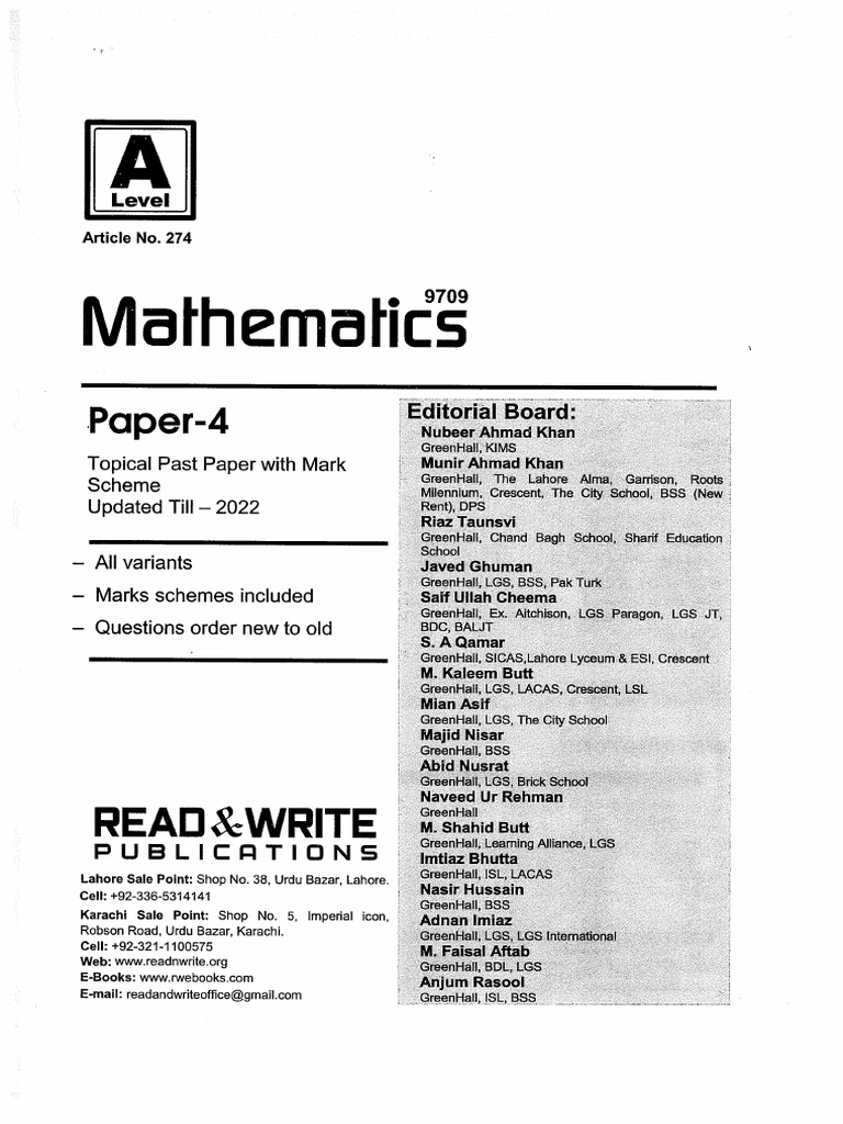 A Level Maths M1 Topical | PDF