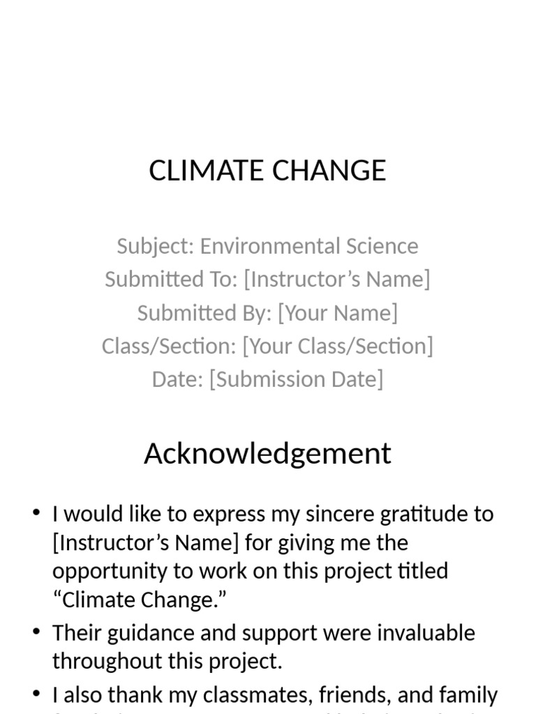 Understanding Climate Change: Causes & Solutions | PDF | Climate Change ...