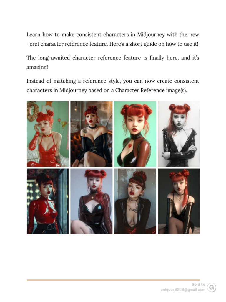 How to Make Consistent Characters in Midjourney – Best Tips for CREF Character Reference | PDF