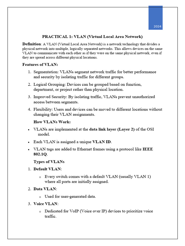 Understanding VLANs and Inter-VLAN Routing | PDF | Computer Network ...