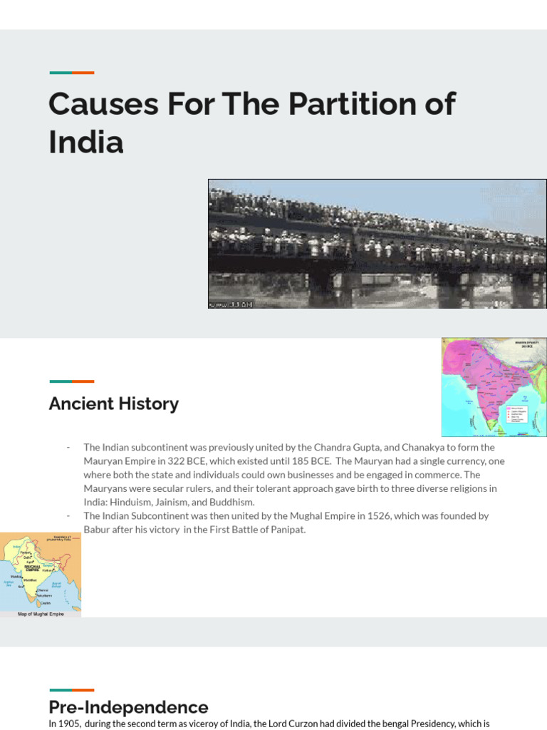 Causes of India's Partition Explained | PDF | Partition Of India ...