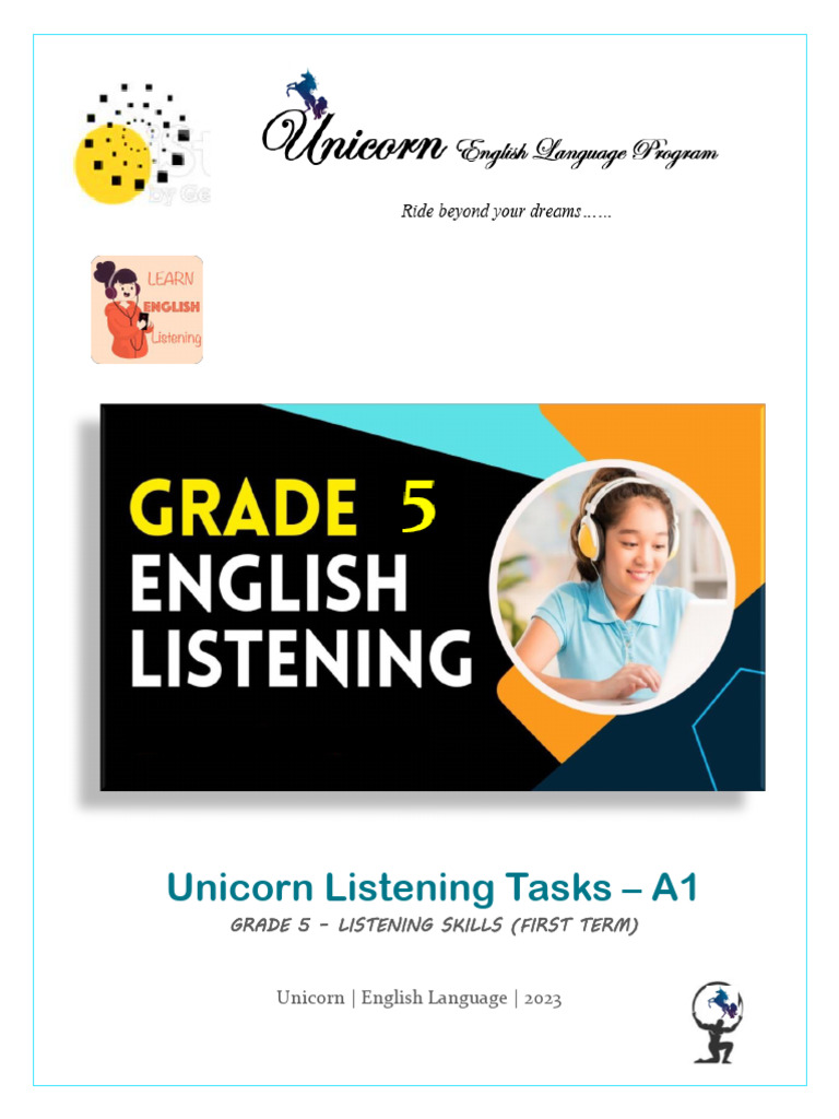 Unicorn Listening Tasks A1 | PDF