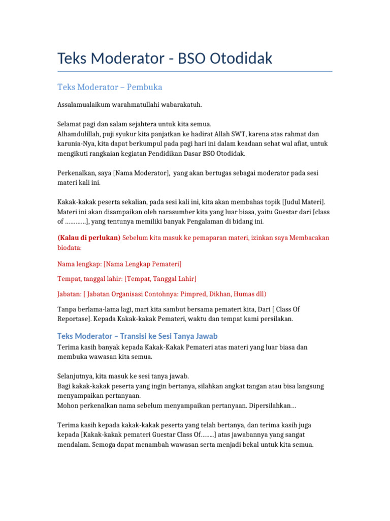 Teks Moderator | PDF