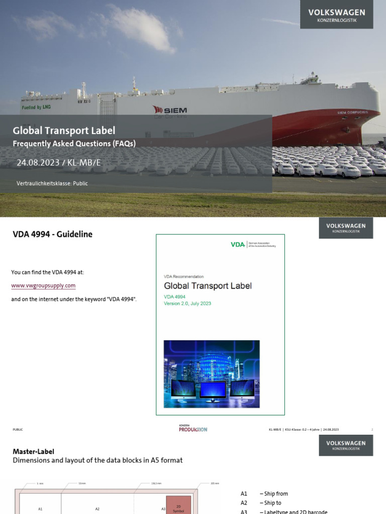 FAQ Global Transport Label GTL en | PDF | Barcode | Printer (Computing)