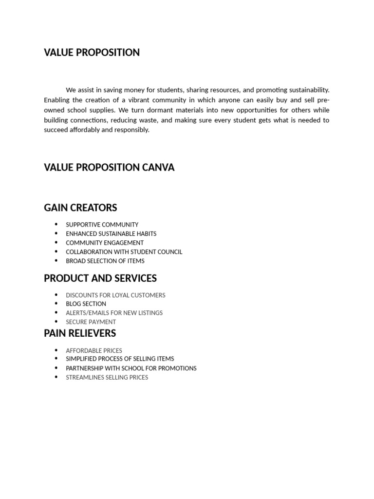 Value Proposition | PDF