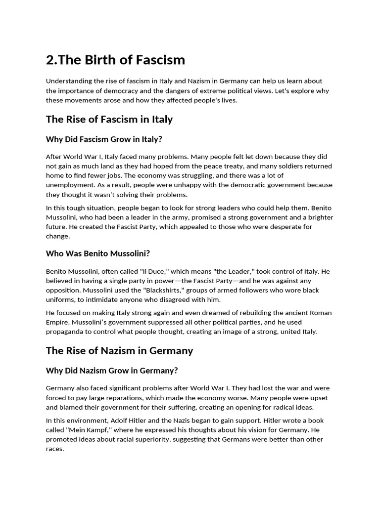 TMAI - The Rise of Fascism and Nazism | PDF | Nazism | Fascism