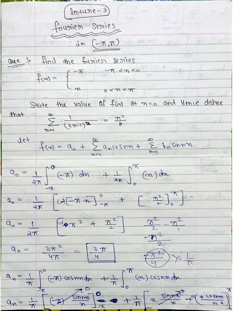 Fourier Series Lecture 3 | PDF