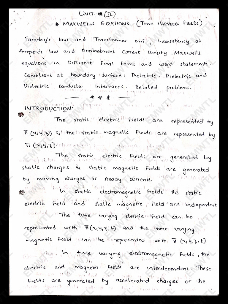 EMWTL R23 Unit - 2 Part-2 | PDF