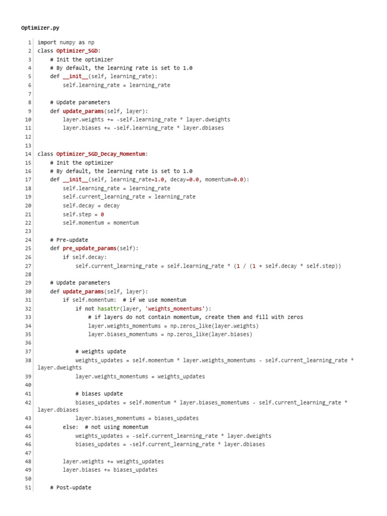 Optimizer Implementations in Python | PDF | Artificial Intelligence | Intelligence (AI) & Semantics