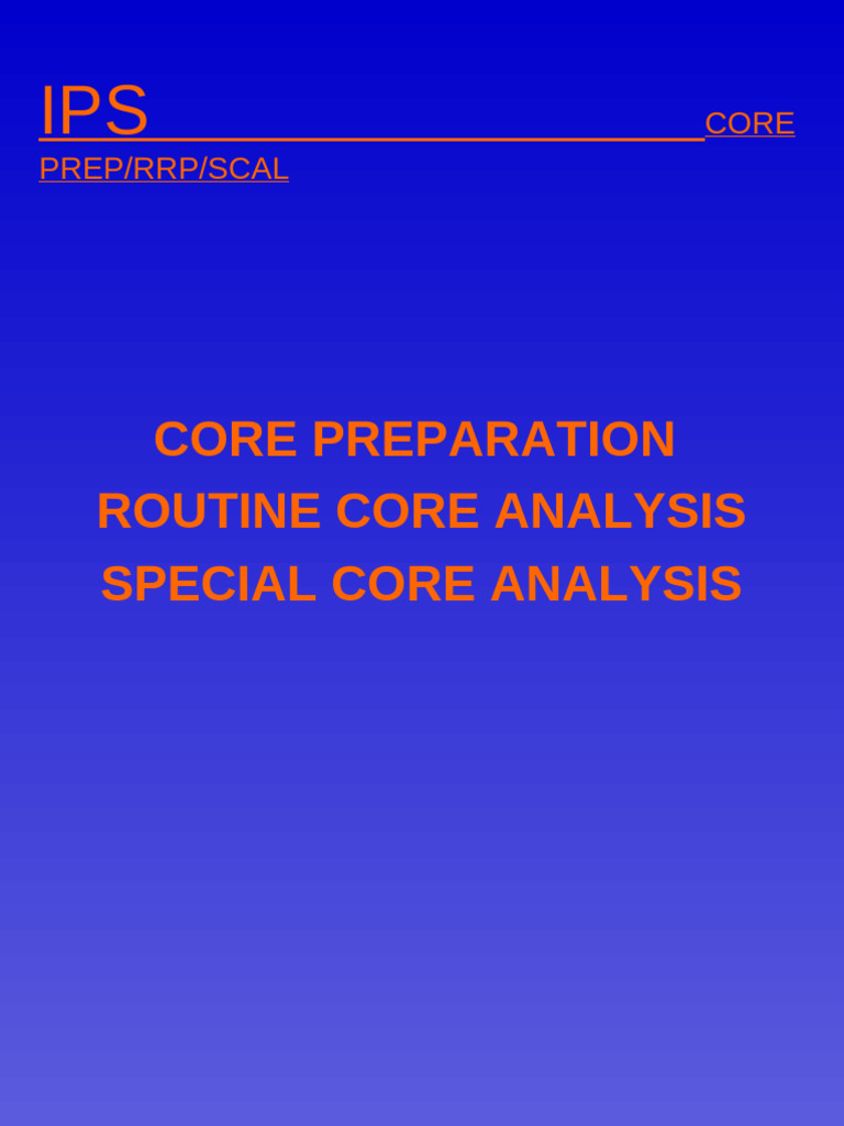 Overview of Routine and Special Core Analysis | PDF | Porosity | Solvent