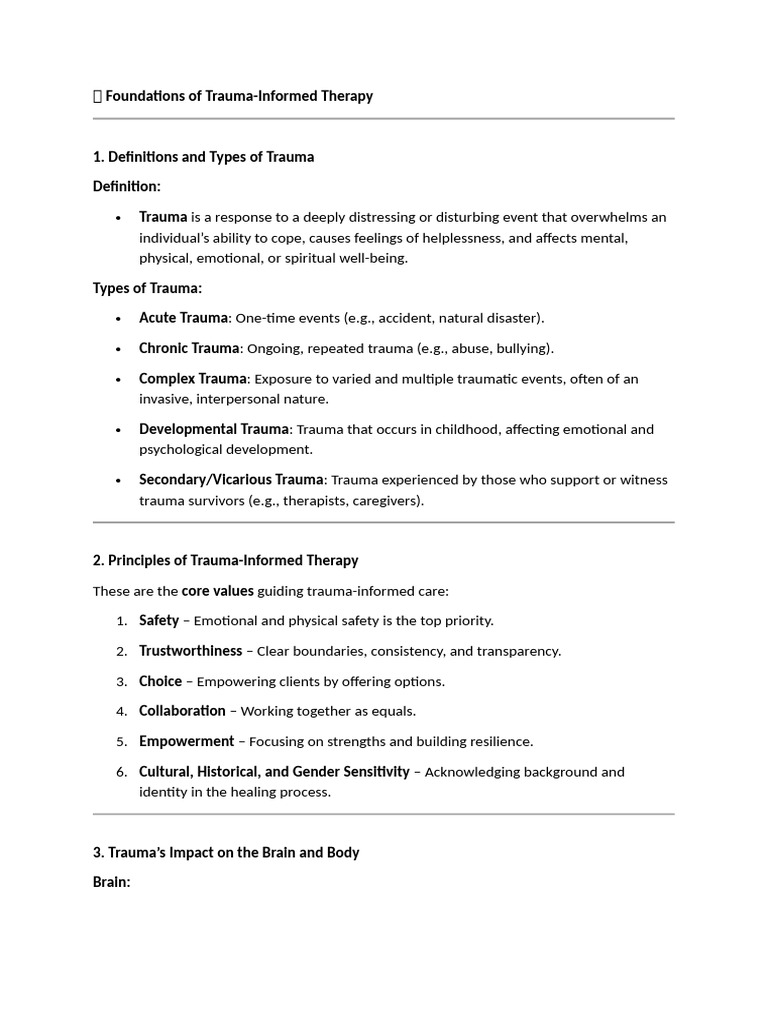 Psy Informed Trauma Therapy | PDF | Psychological Trauma | Psychology