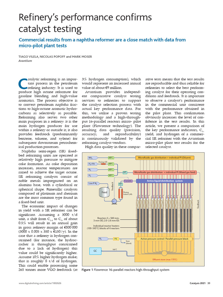 Refinery Performance Confirms CataGBPyst Testing | PDF | Chemistry ...