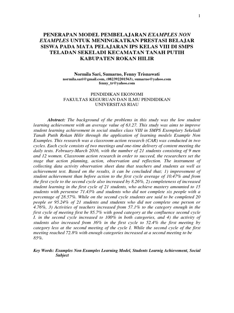 Penerapan Model Example Non Example IPS | PDF