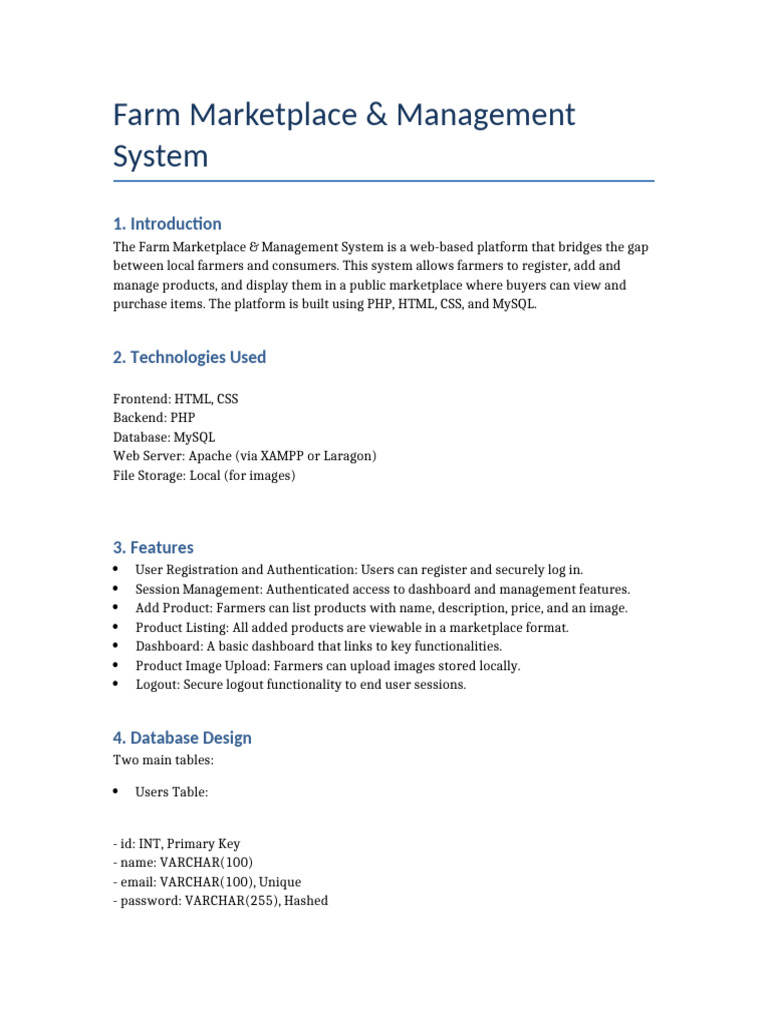 Farm Marketplace Documentation | PDF | Php | World Wide Web