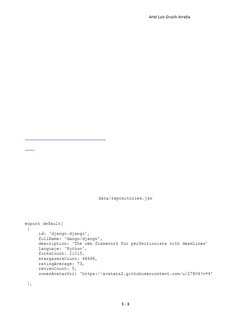 Práctica 2 React Native | PDF | Programación de computadoras | Industria del software