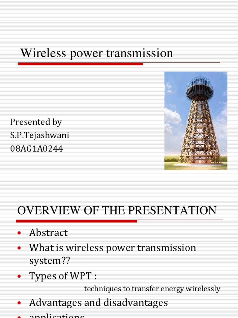 Wireless Power Transmission | PDF | Electric Power Transmission | Wireless