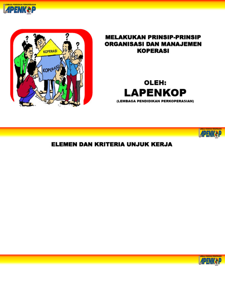KJK - sp01.002.01. Melakukan Prinsip2 Org & Manj Koperasi | PDF