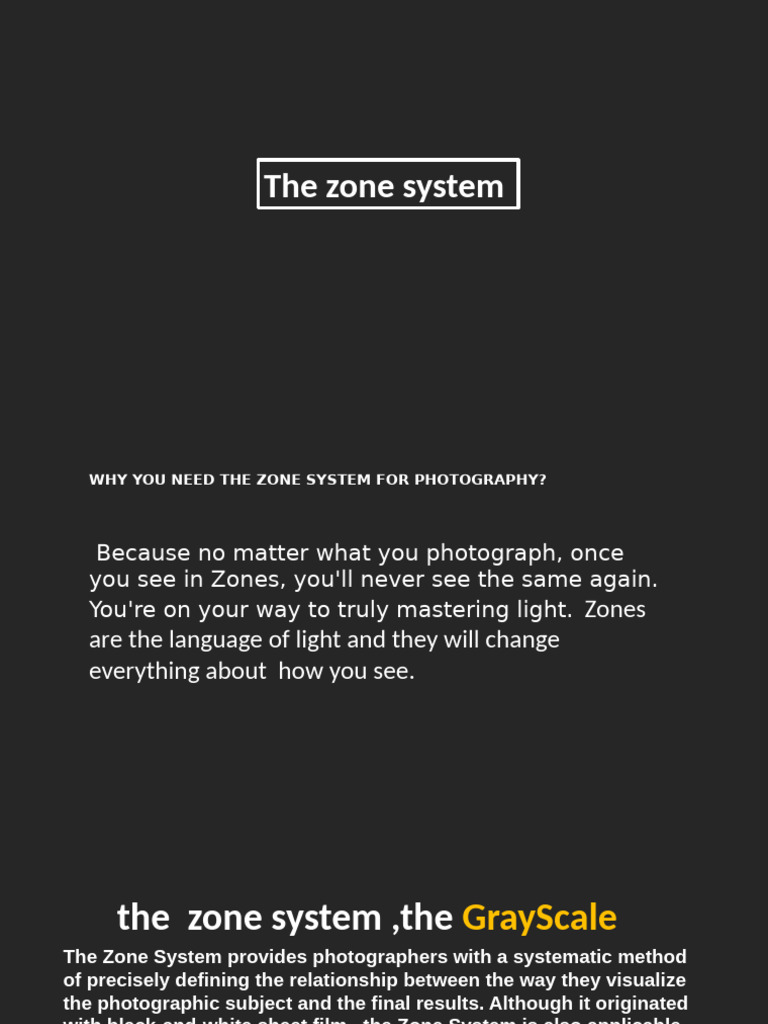 Mastering the Zone System in Photography | PDF | Exposure (Photography ...