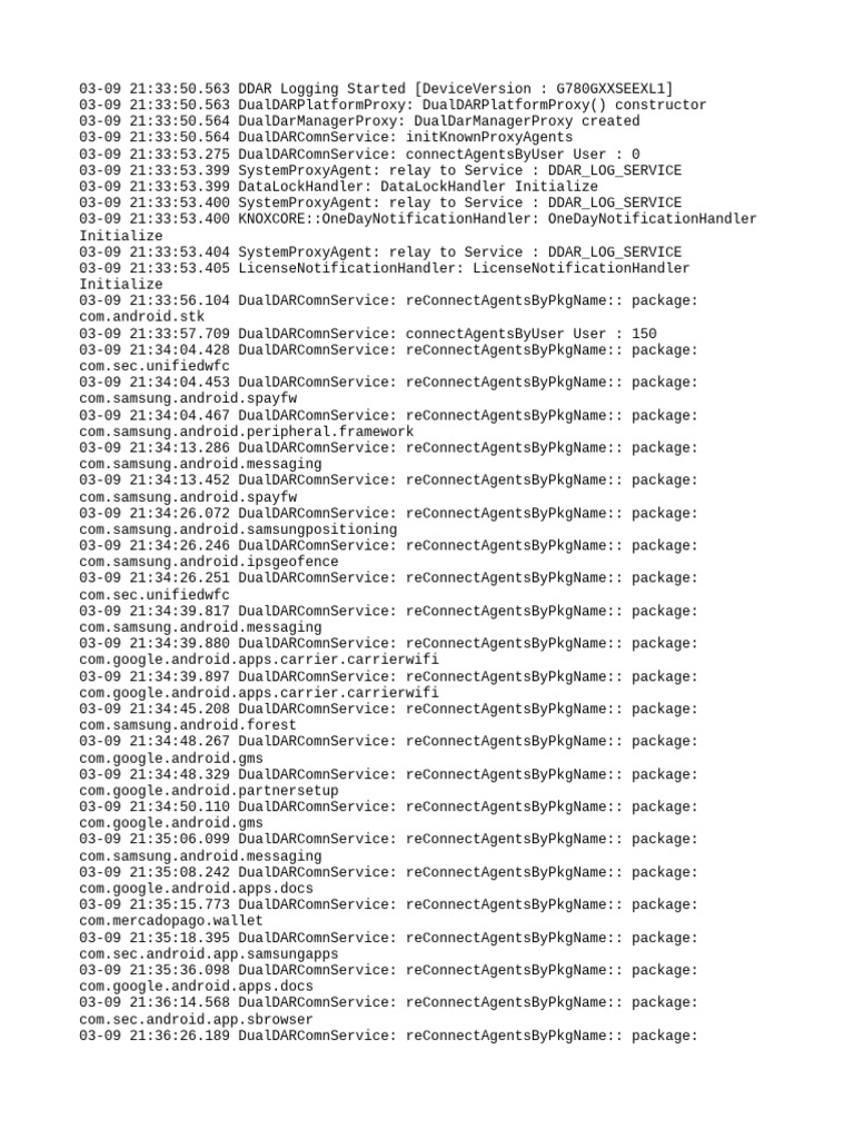Ddar FW Log | PDF | Mobile Software | Instant Messaging