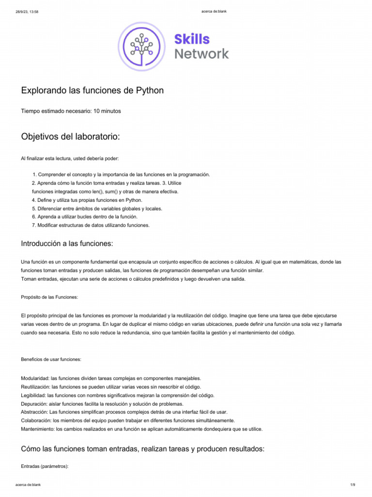 Funciones en Python | PDF | Python (lenguaje de programación) | Programación de computadoras