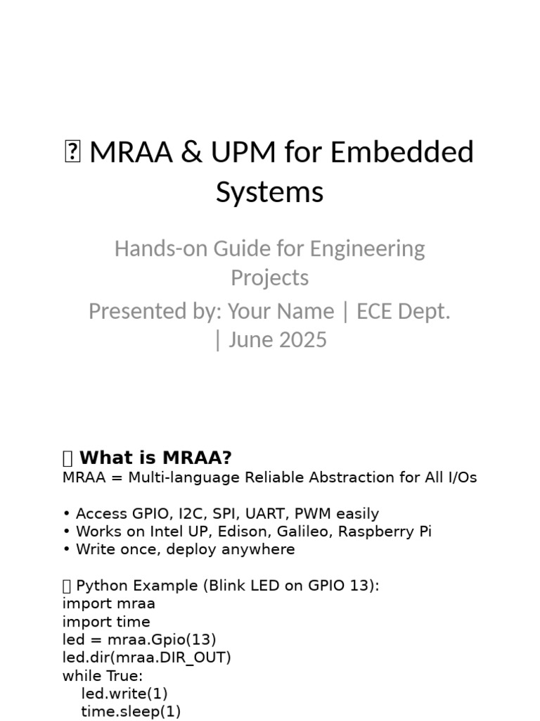 MRAA UPM Final Student Friendly Presentation | PDF