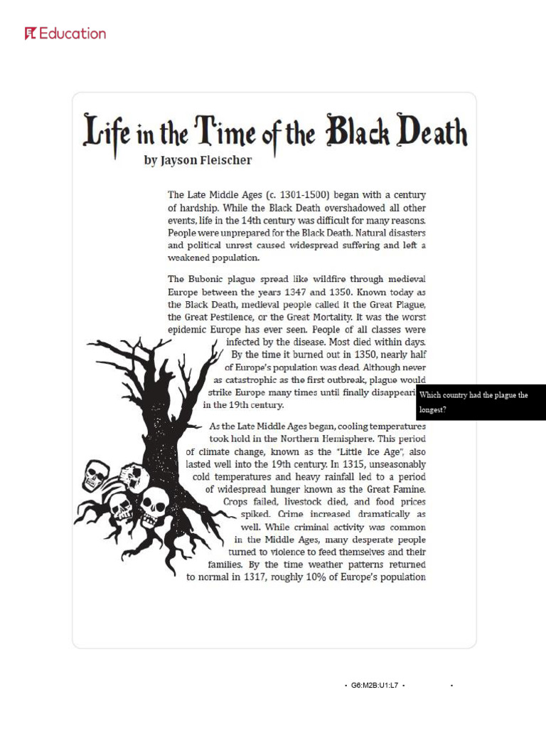 Life in The Time of The Black Death | PDF