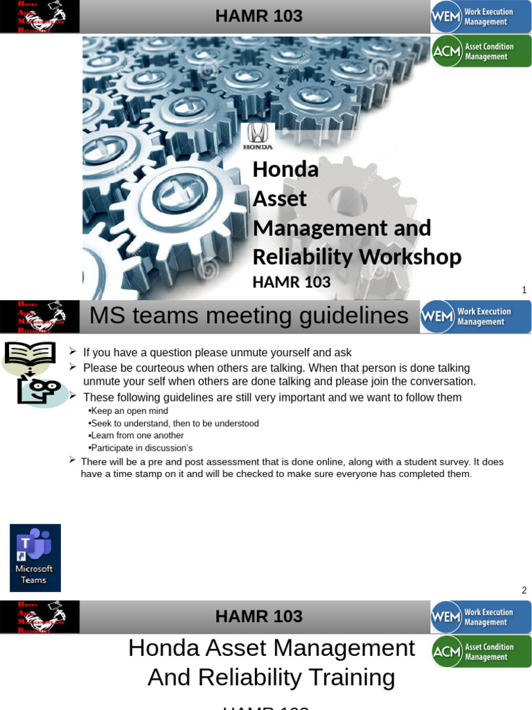 Hamr103 Aci Cmms v8 | PDF | Reliability Engineering | Databases