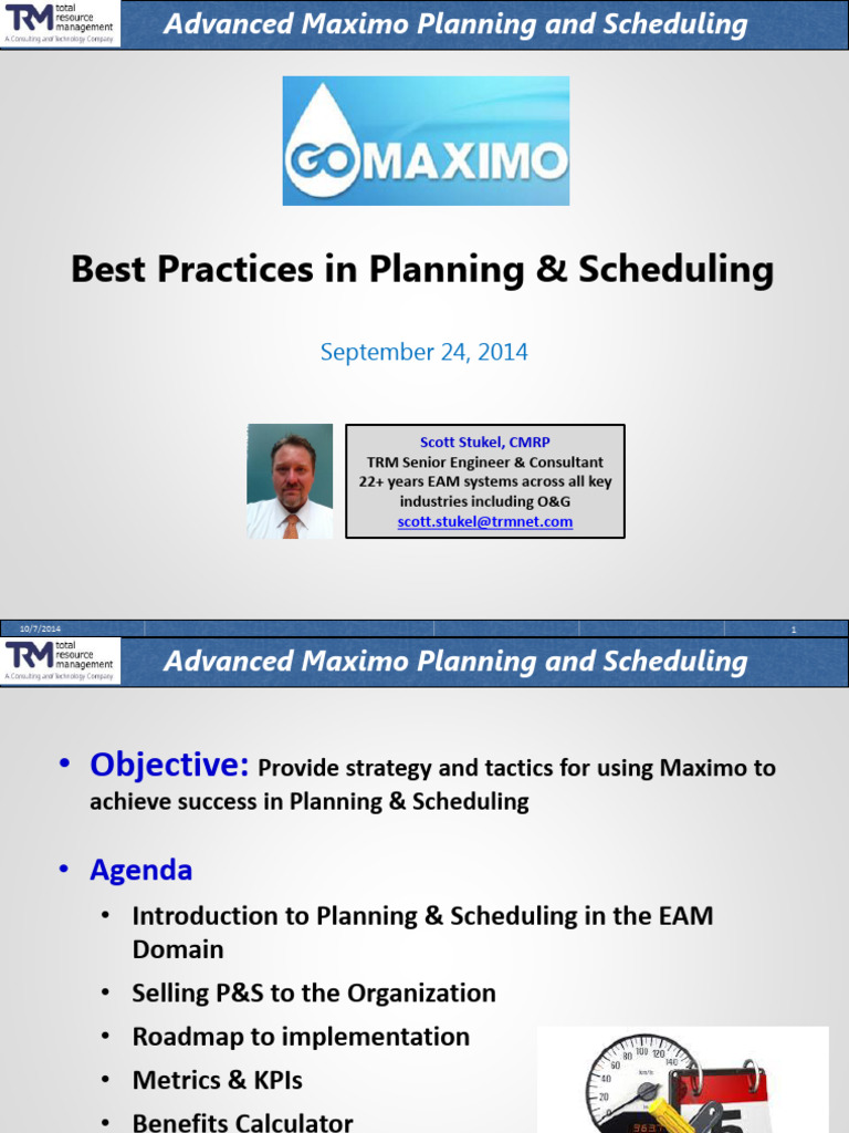 Advanced Planning and Scheduling With Maximo TRM | PDF | Asset ...