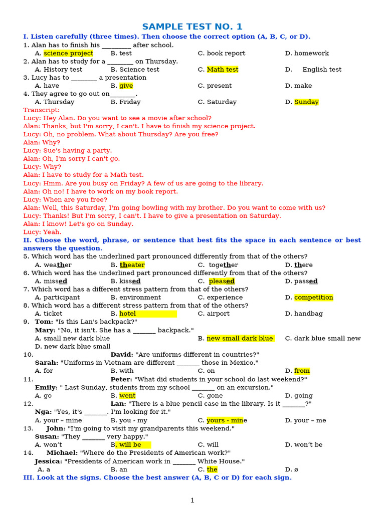Bộ 5 Đề Thi Ck2 - k7 (Key) | PDF