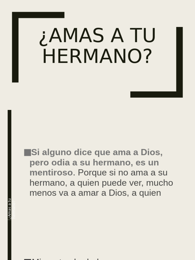 Amas A Tu Hermano | PDF