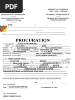 Modèle de procuration au Cameroun | PDF