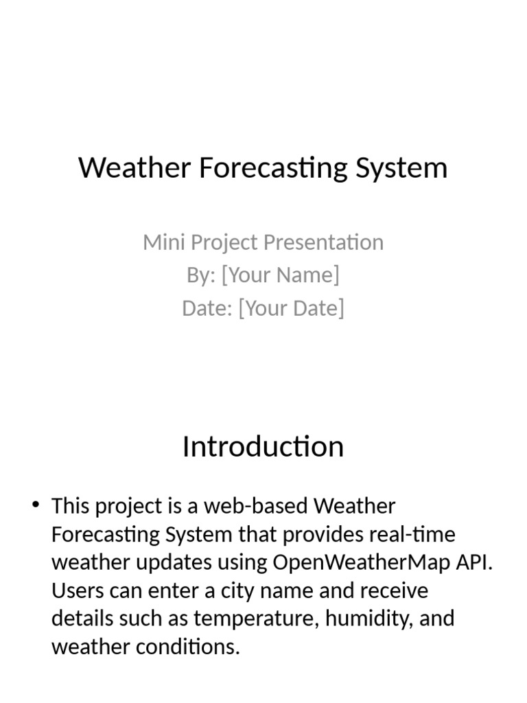 Weather Forecasting Presentation | PDF