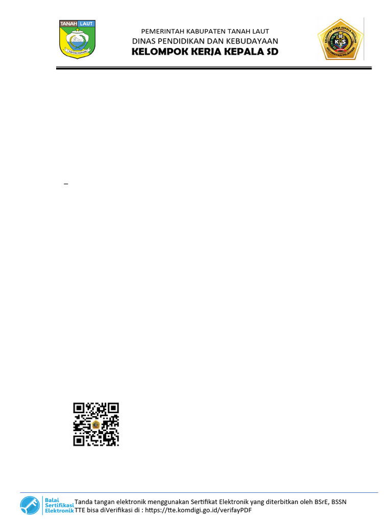 Permohonan Pembuatan Tanda Tangan Elektronik Kepsek - PLH Ke KOMINFO TALA - Sign | PDF