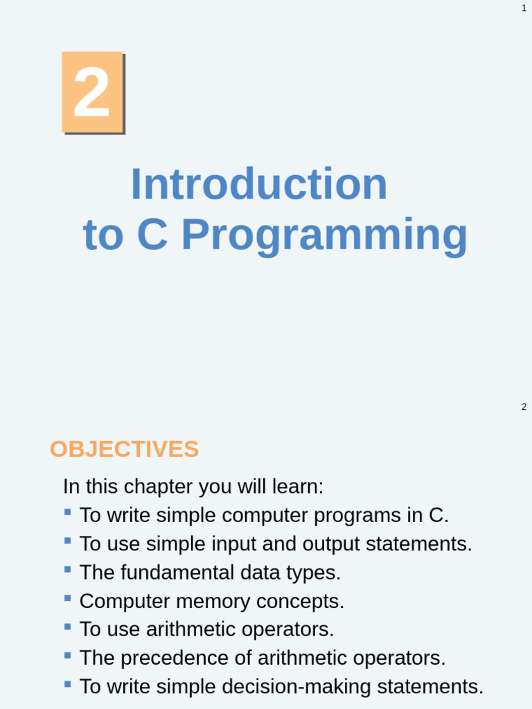 CHTP5e - 02-Introduction To C | PDF | Computer Program | Programming