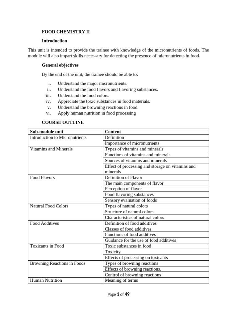 Food Chemistry II - Revised | PDF | Carotenoid | Vitamin