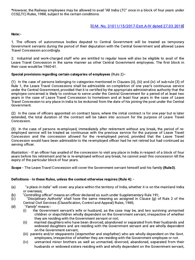 Leave Travel Concession (LTC) (1) - 2 | PDF | Stepfamily | Justice