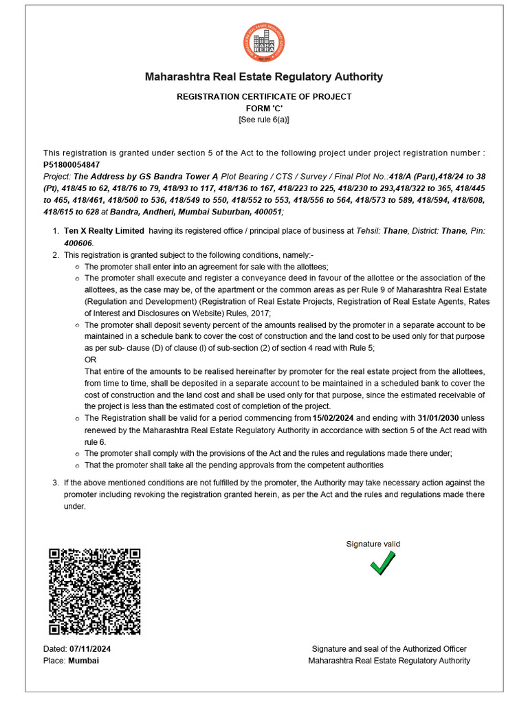 The Address by GS Bandra Tower A | PDF | Government | Civil Law (Common ...